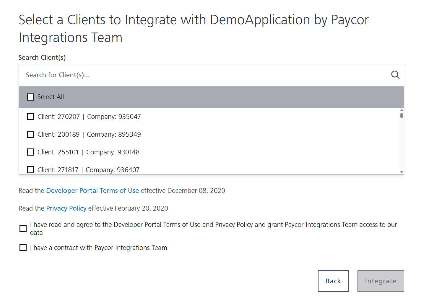 Paycor Developers Portal